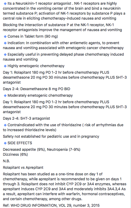 ROLAPITANT – The Lay Medical Man
